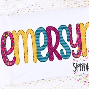 Watercolor PNG Matilda Jane Inspired 4 Pattern Faux Applique - Etsy