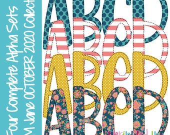 Watercolor PNG Fall M2M Jane August 2020 Faux Applique Alpha | Etsy