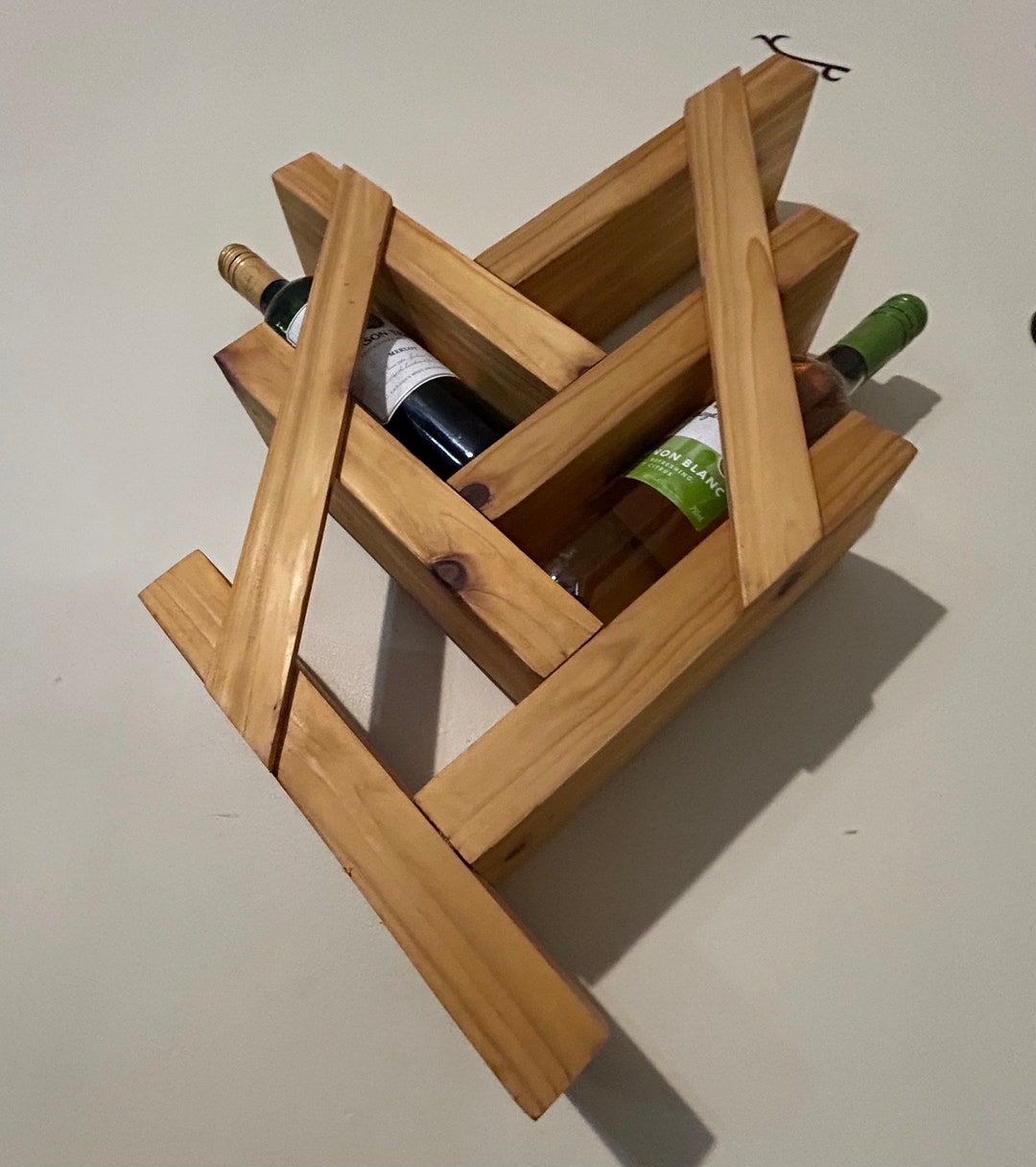 Cedar Wine Rack for 4 Wine Bottles Can Custom Make Any Size Gift ...