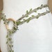 LINEN Uncolored Celtic Long Hand Braided Viking Belt With Green Leaves ...