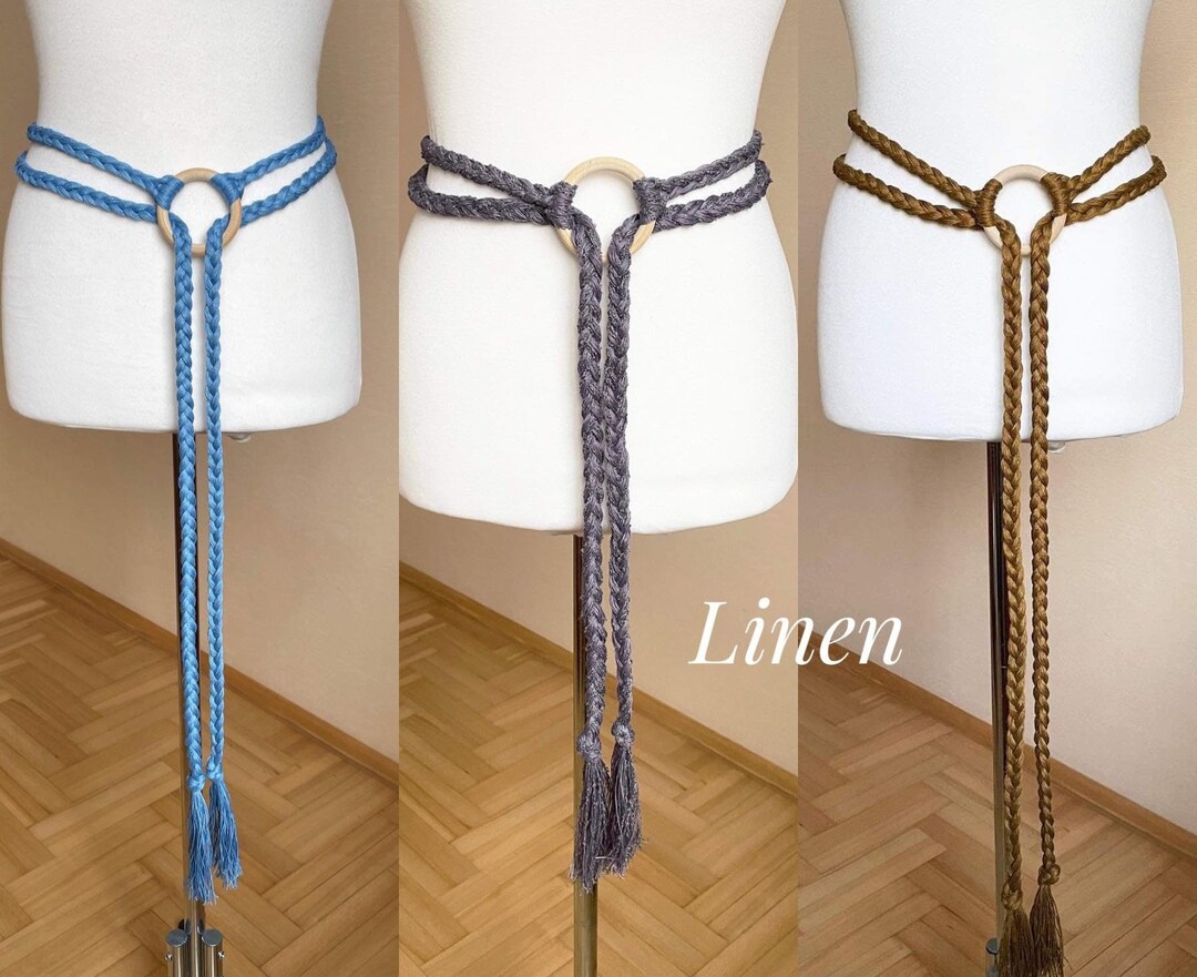 Linen Extra Long Belt Medieval Viking Dress Costume Belt Hand - Etsy
