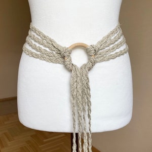 LINEN Uncolored 98"-165"/250-420cm Medieval Viking Belt Tie Knotted ...