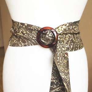 4 Wide Fabric Sash Belt Handmade Bohemian Rayon Fashion - Etsy