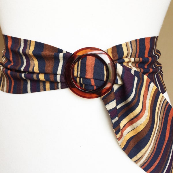 Wide Fabric Belt - Etsy