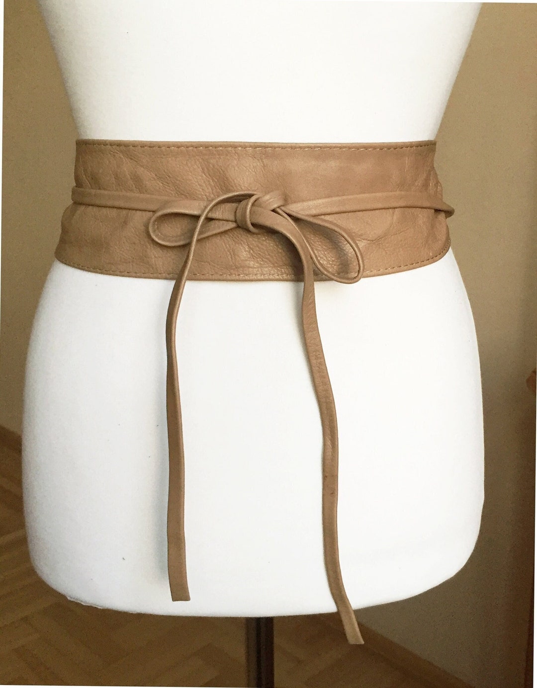 Tan Brown Wide Sash Vintage Soft Leather Belt M L - Etsy