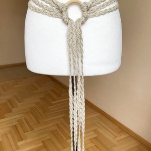 LINEN Uncolored 98"-165"/250-420cm Medieval Viking Belt Tie Knotted ...