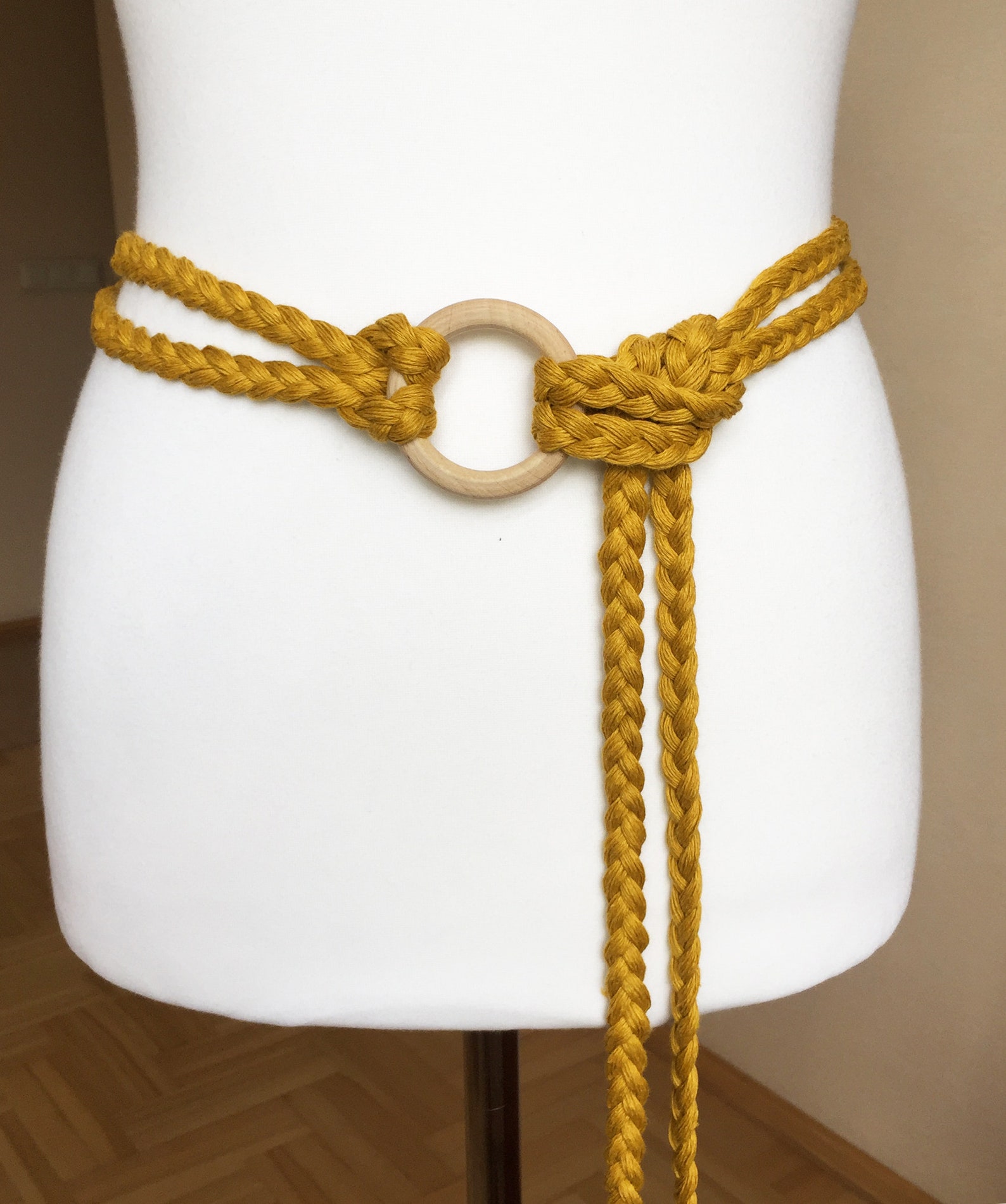 Braided Linen Belt Bohotassel Belt Natural Woven Linen Tie - Etsy