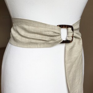 Plus Size Linen Belt 3.5" Wide Long Sash Belt Bohemian Festival Linen ...