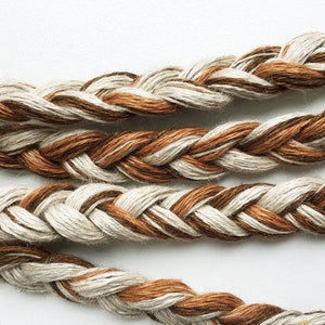 Braided Linen Belt Bohotassel Belt Natural Woven Linen Tie Loop Belt ...