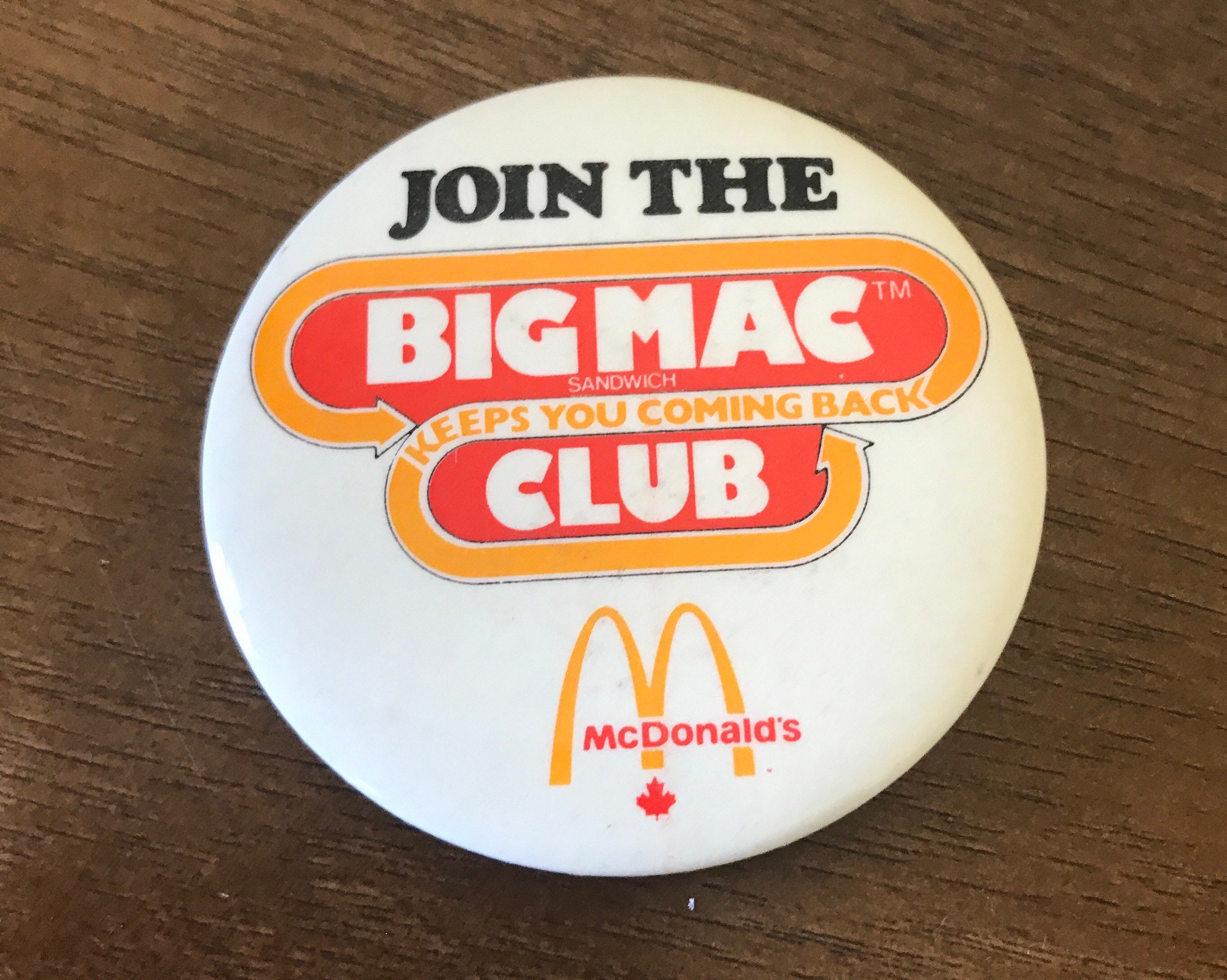 Vintage McDonalds Canada Big Mac Buttons Vintage Employee | Etsy