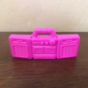Barbie Hot Pink Boombox Radio Barbie Miniature Radio Neon Nostalgic ...