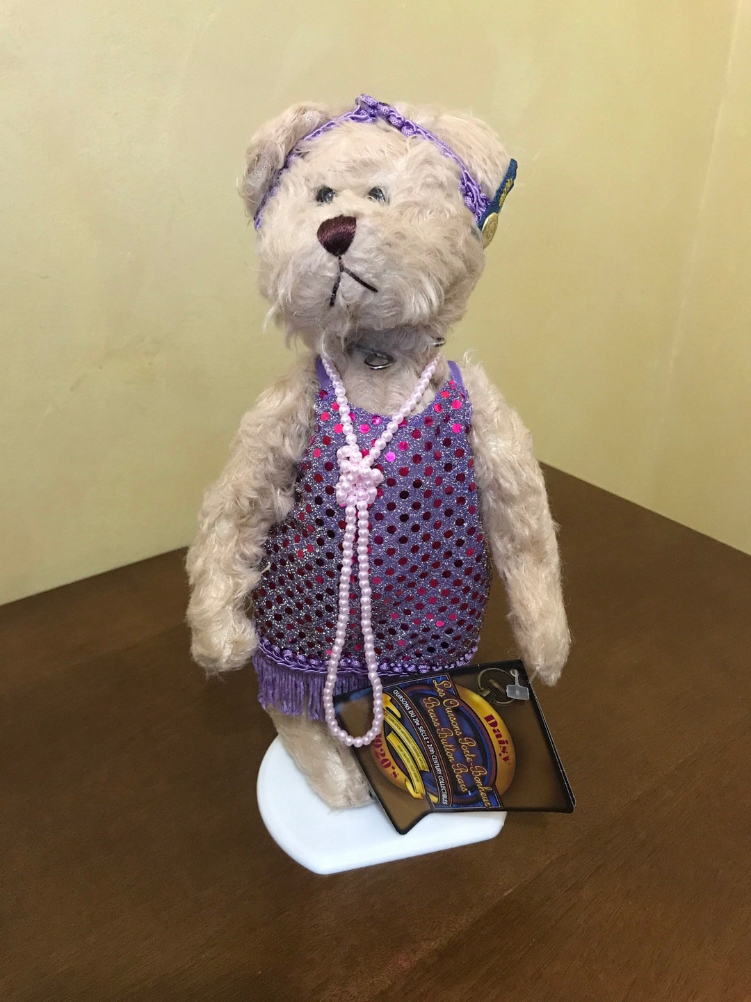 Daisy 1920s Flapper Girl Bear 1999 Pickford Brass Button Bears 20th ...