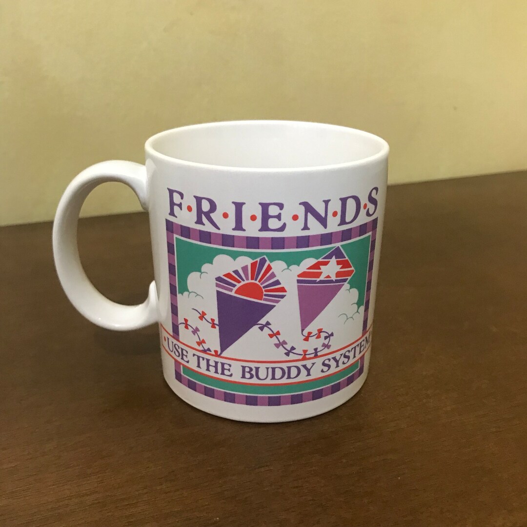 Friends Use the Buddy System Rare 80s Ceramic Mug, Travel in Pairs ...