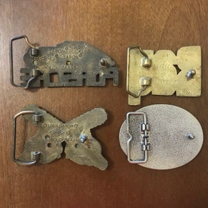 Vintage Brass Belt Buckles CHOOSE ONE Plumber Belt Buckle Porsche ...