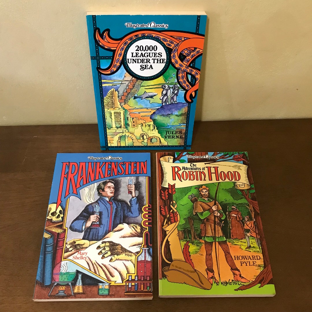 Bundle of 3 Illustrated Classic 90s Paperbacks 20000 Leagues - Etsy