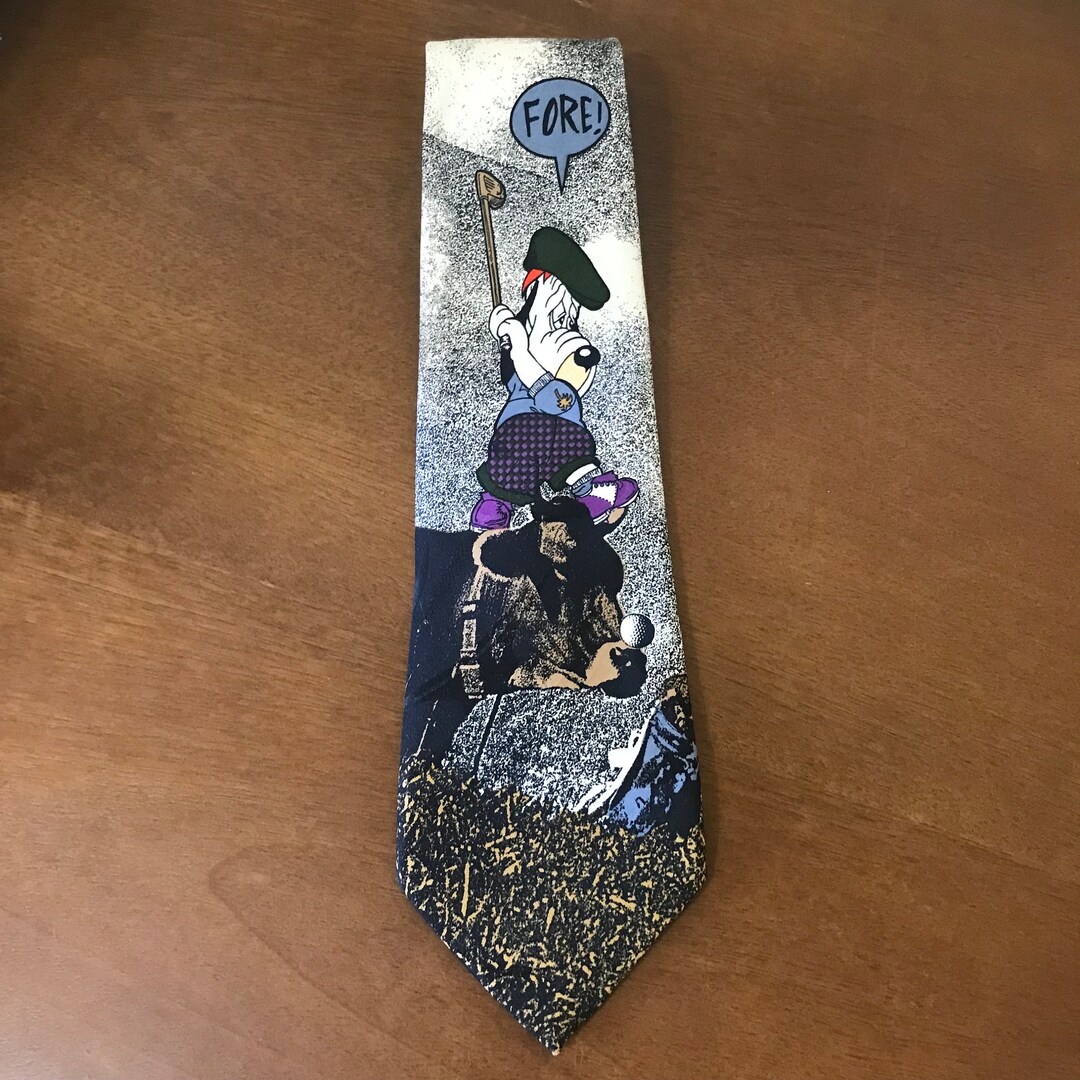 1994 Turner Entertainment Droopy fore Golf Tie With Tags, Droopy Dog ...
