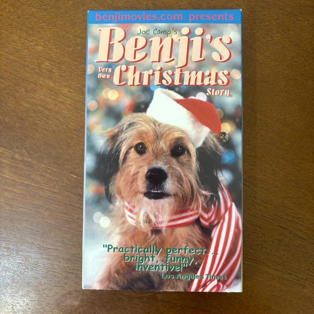 Benjis Very Own Christmas Story Joe Camp VHS, 80s Benji Dog Christmas ...