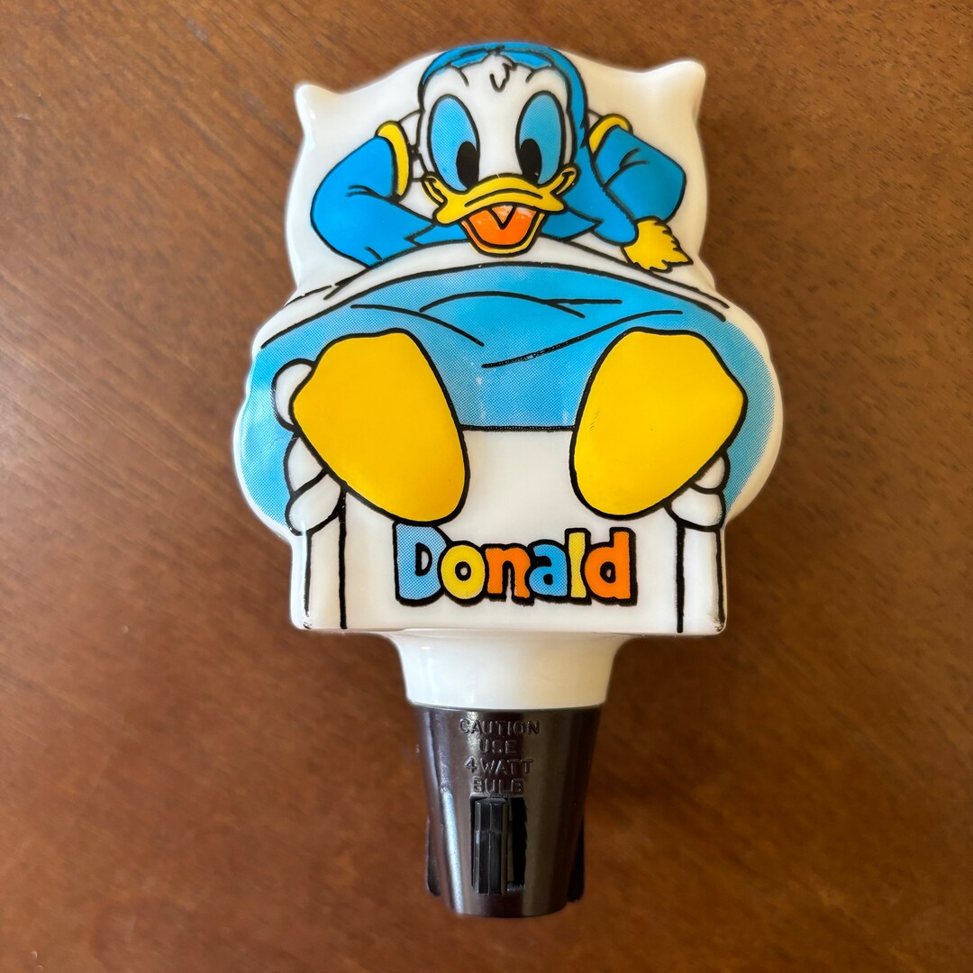 Vintage Donald Duck Bedtime Plastic Novelty Night Light, Disney Donald ...