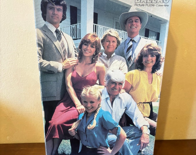 1980 Dallas Original Cast No 1600 500 Piece Picture Puzzle, Dallas Ewing Family, JR Dallas ...