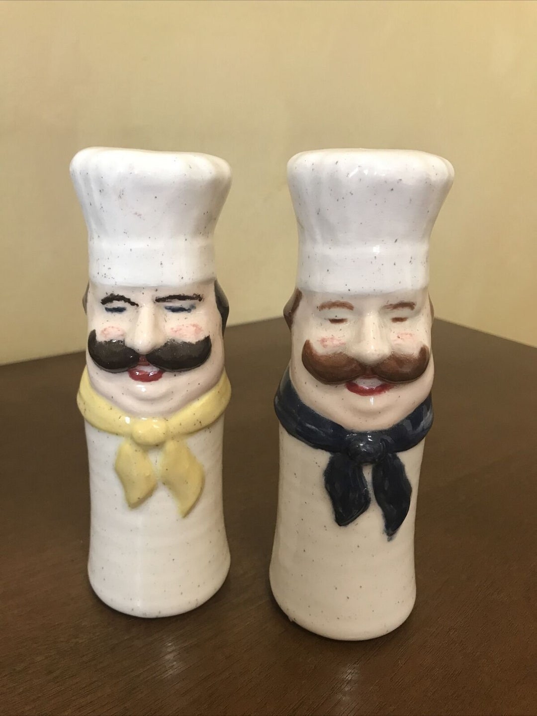 Rare Hand Painted Tall Chef With Mustache Salt and Pepper Shakers ...