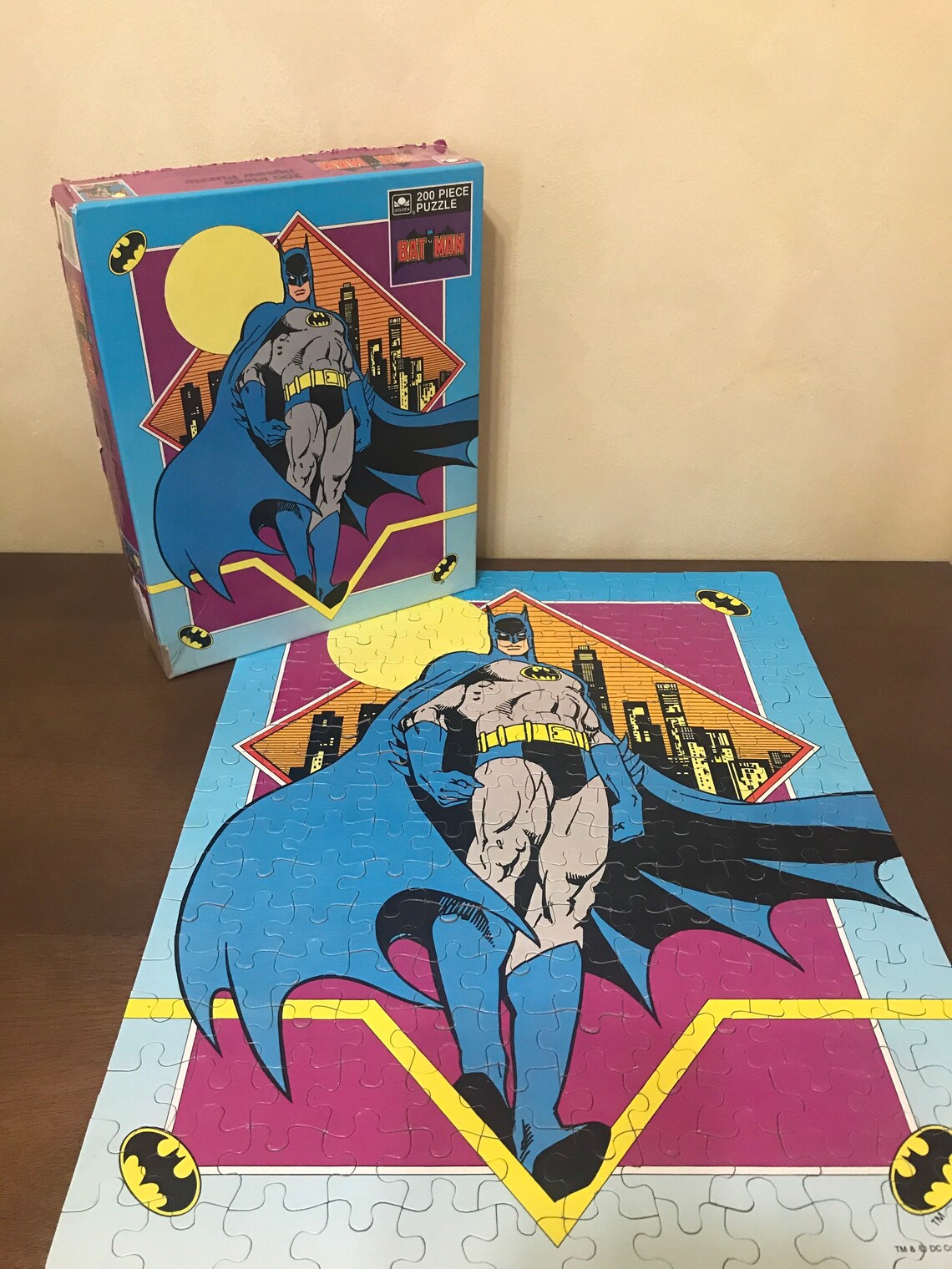 1989 Batman Jigsaw Puzzle Over 200 Pieves Batman 80s Puzzles | Etsy