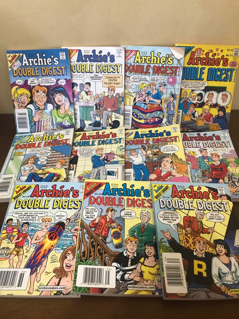 Archie Comic Digests Original 80s 90s Archie Double Digest 80s | Etsy