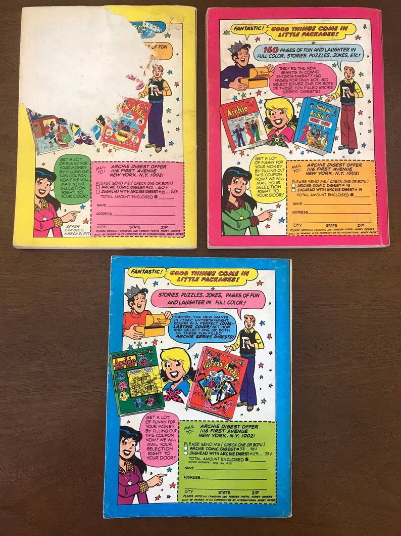 Archie Comic Digests Original 80s 90s Archie Double Digest 80s | Etsy