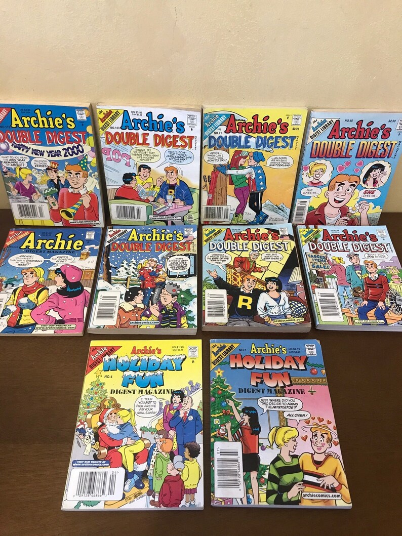 Archie Comic Digests Original 80s 90s Archie Double Digest 80s | Etsy