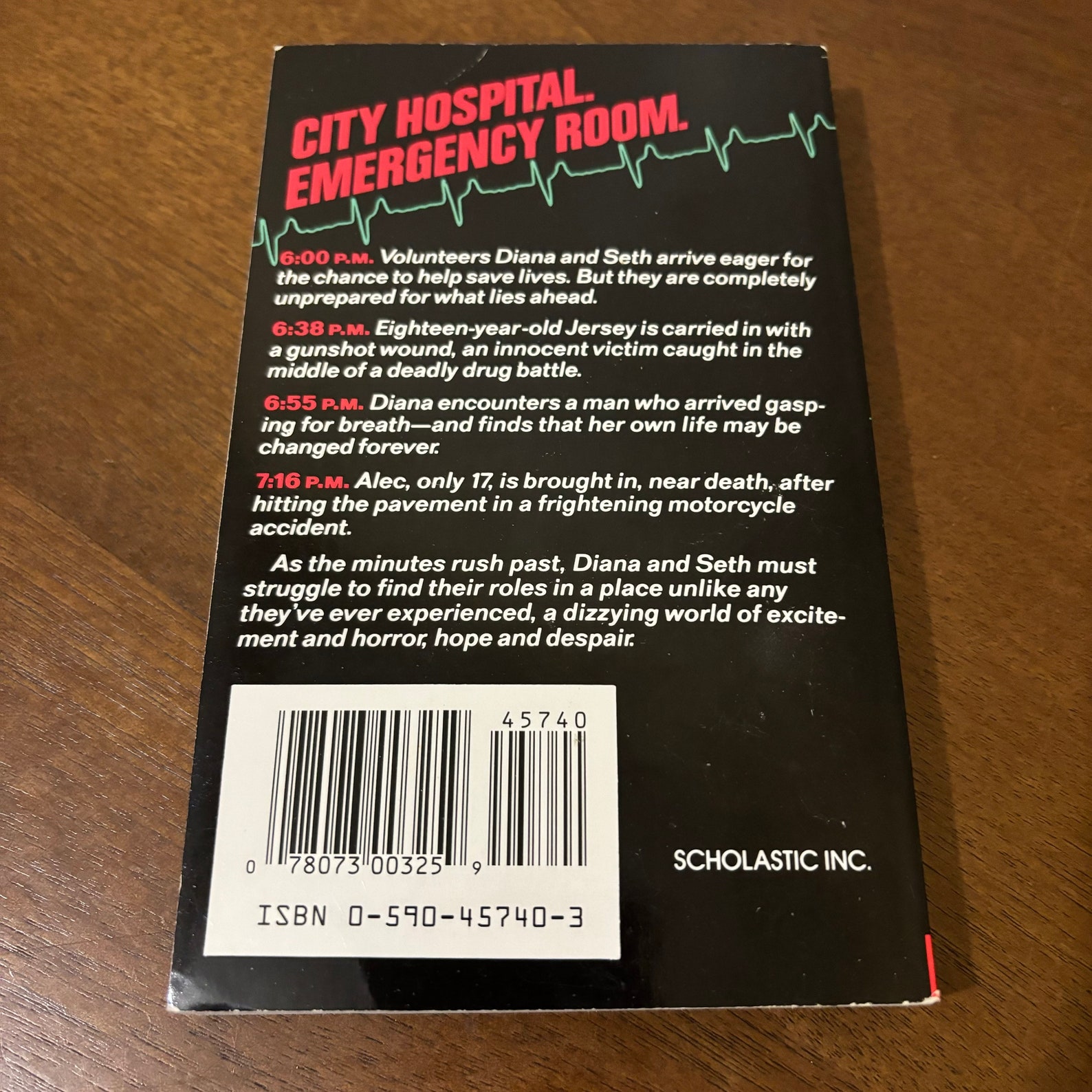 Emergency Room Caroline B. Cooney 1994 Scholastic YA Fiction Paperback ...