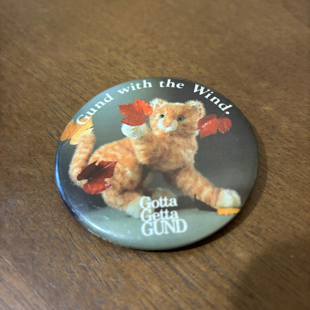 Gund With the Win Gotta Getta Gund Orange Tabby Cat Fall Leaves RARE ...