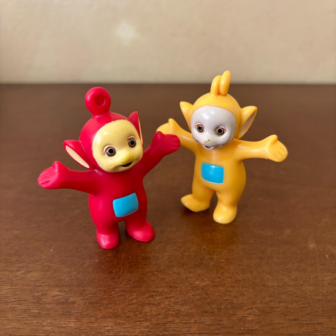 Lot of 2 1998 Ragdoll Teletubbies 2 Inch PVC Figurines Laa-laa and Po ...