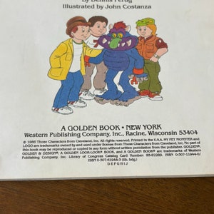 My Pet Monster Goes to School Dennis Fertig John Costanza 1986 Western ...