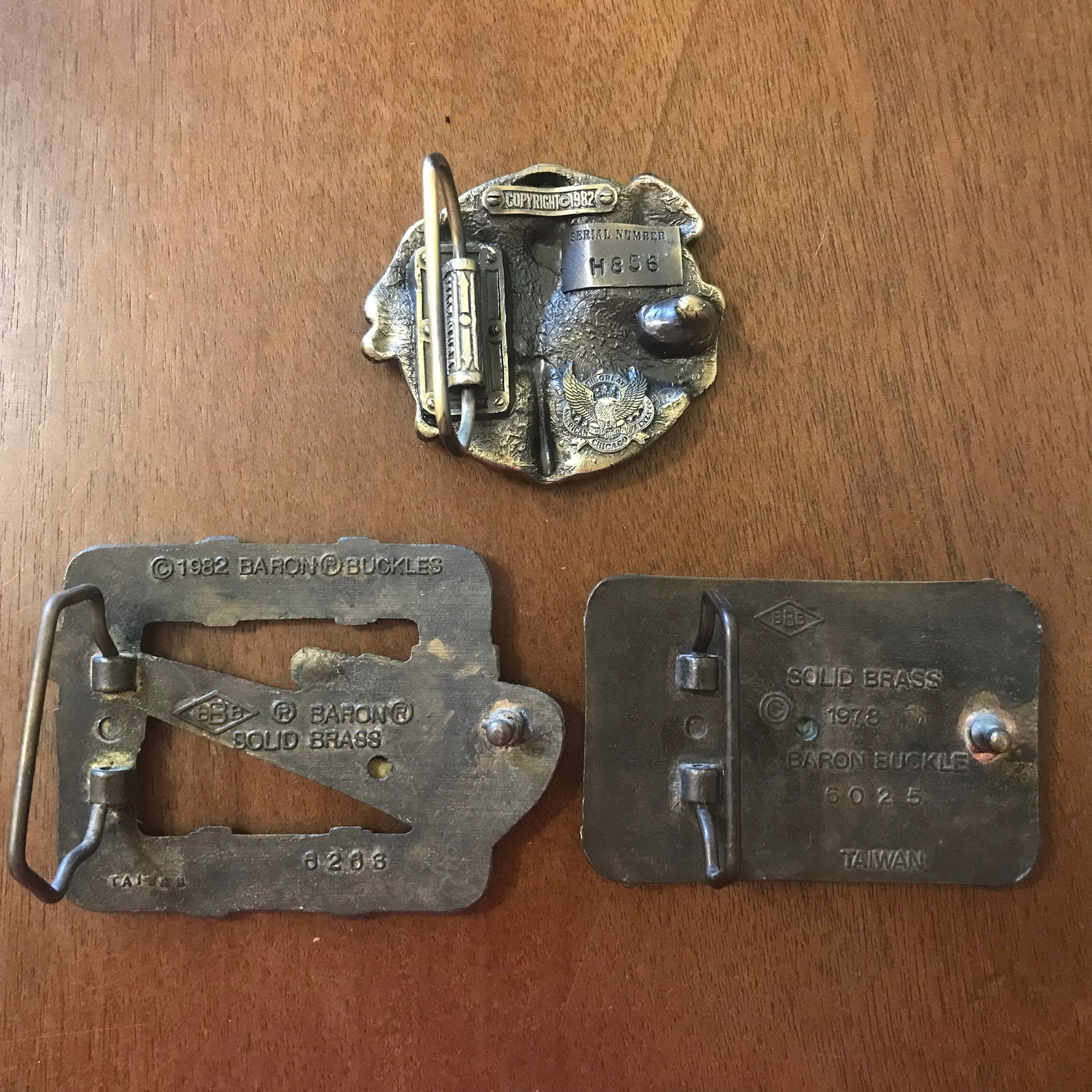 Vintage Brass Belt Buckles CHOOSE ONE Plumber Belt Buckle Porsche ...