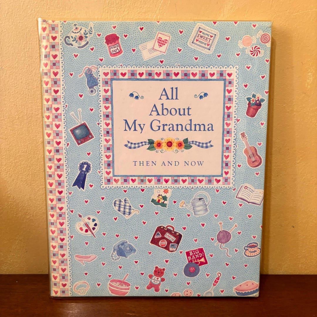 All About My Grandma Then and Now Hardcover Journal for Grandma to ...