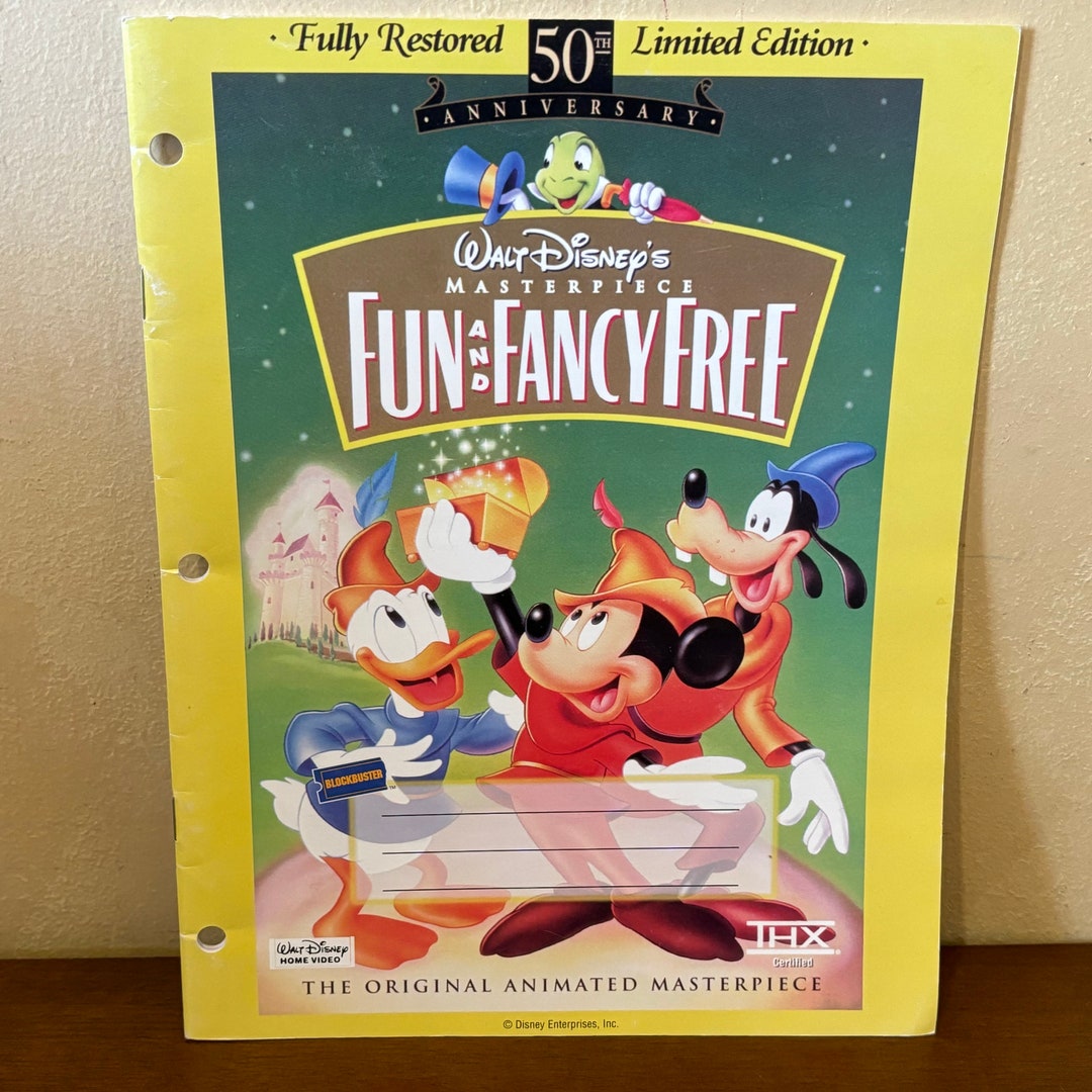 1997 Blockbuster Binder Timetable/notebook With Walt Disney Masterpiece ...