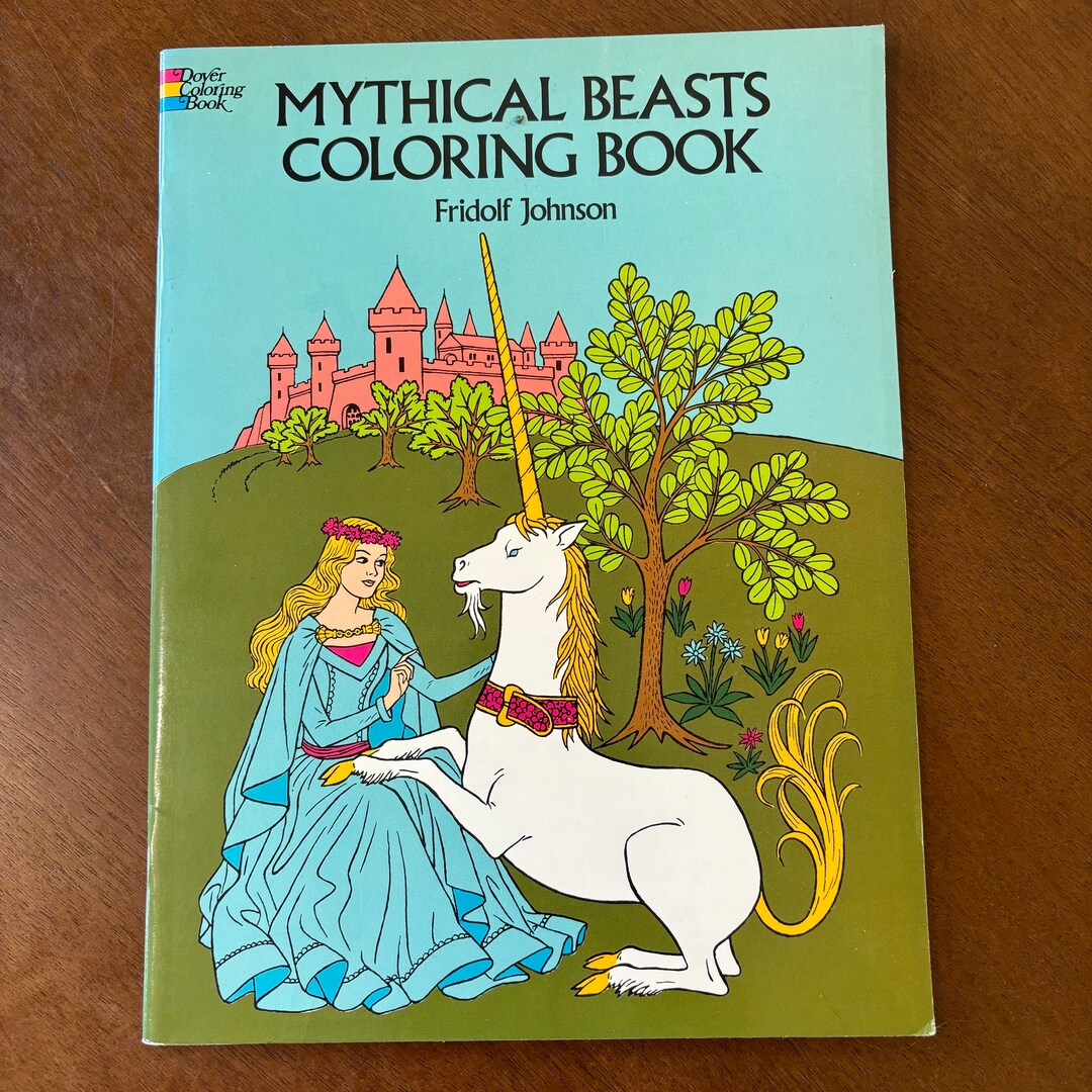 Mythical Beasts Coloring Book Fridolf Johnson 1976 Dover Coloring Book ...