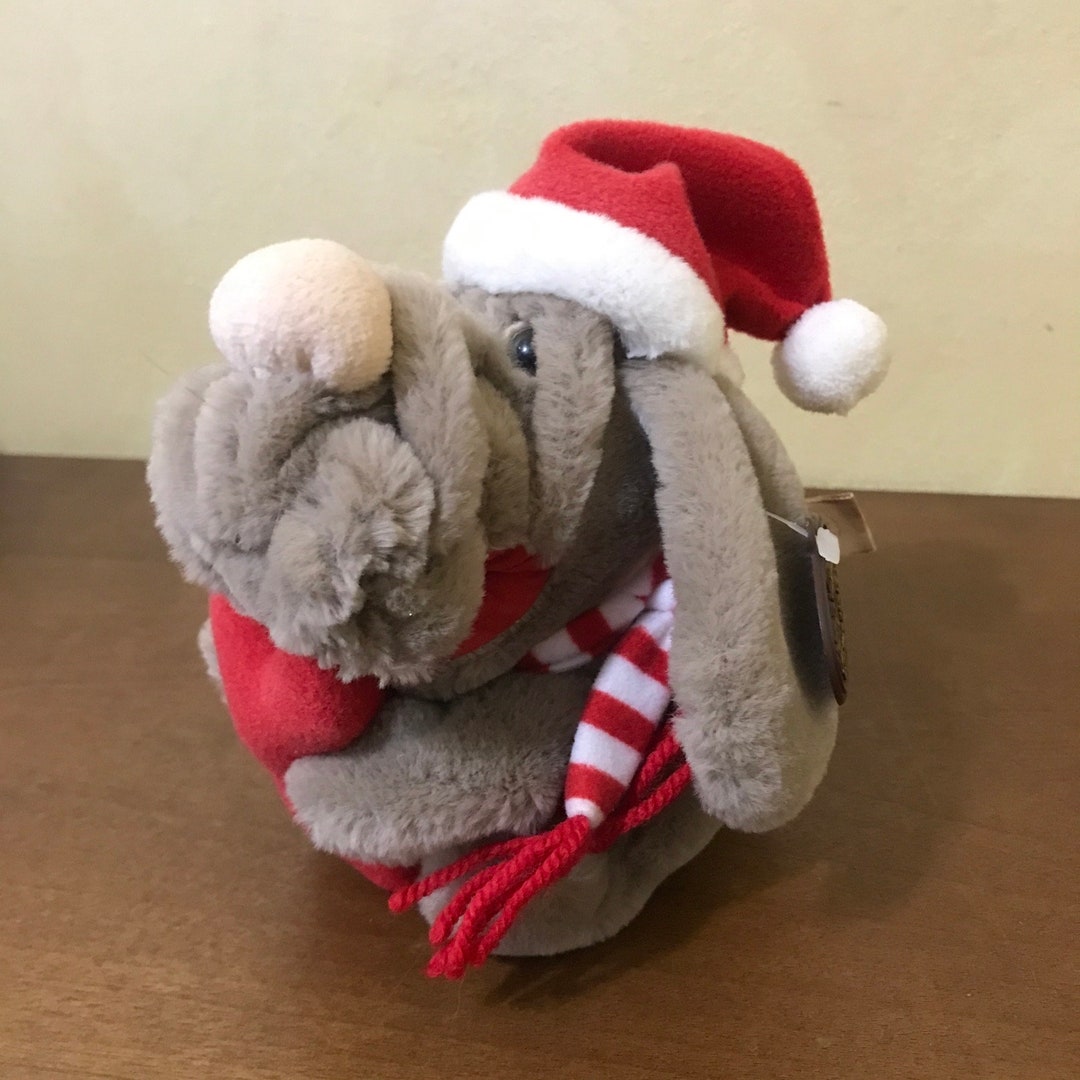 Vintage 1985 Ganz Bros Heritage Collection 6" Santa Wrinkles Dog With ...