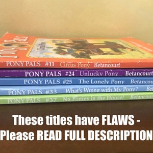 Pony Pals Chapter Books 90s Jeanne Betancourt - 90s Pre Teen Novels ...
