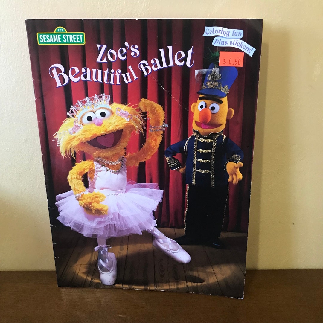 Sesame Street Zoe's Beautiful Ballet Coloring Fun Plus Stickers ...