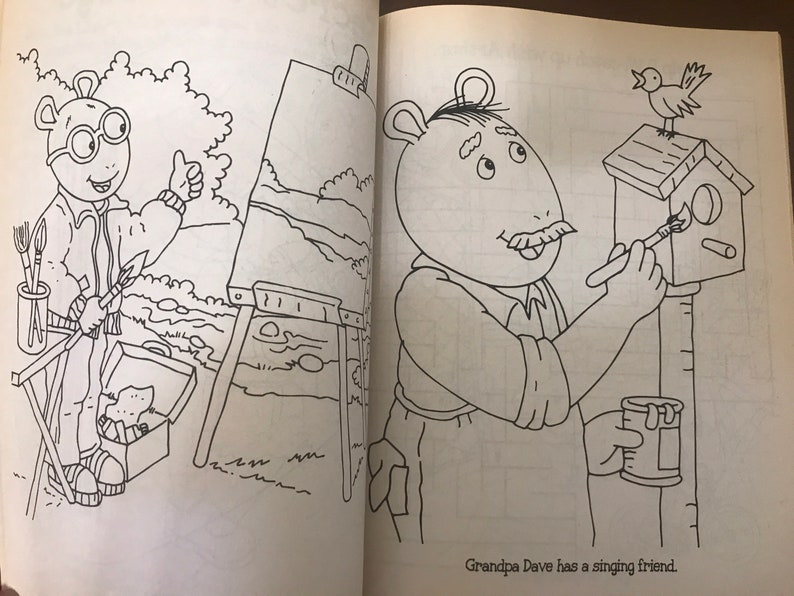 1999 Arthur and Friends Super Coloring and Activity Book Marc - Etsy