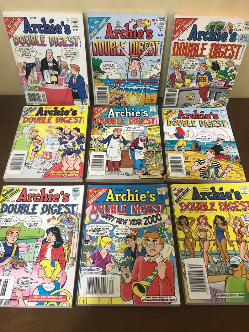 Archie Comic Digests Original 80s 90s Archie Double Digest 80s | Etsy