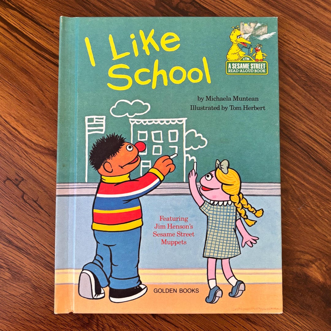 Sesame Street I Like School Golden Book 1980, Michaela Muntean ...
