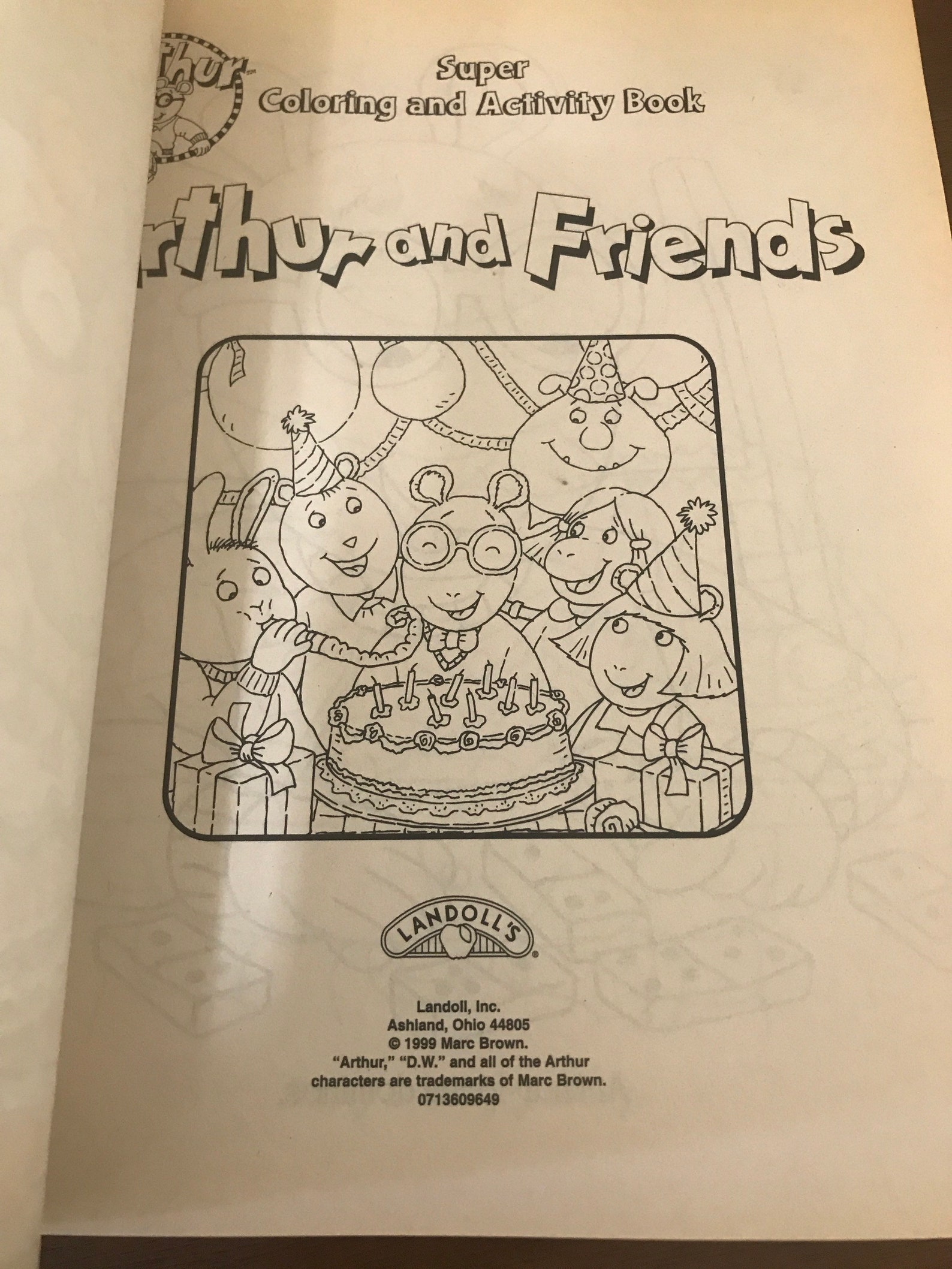 1999 Arthur and Friends Super Coloring and Activity Book Marc | Etsy
