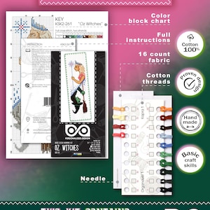 Oz Witches Wizard Bookmark Embroidery Kit - the Wonderful Oz Wizard ...