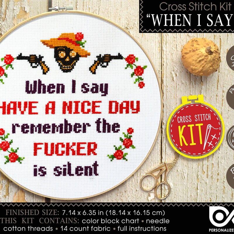 Rude Cross Stitch - Etsy