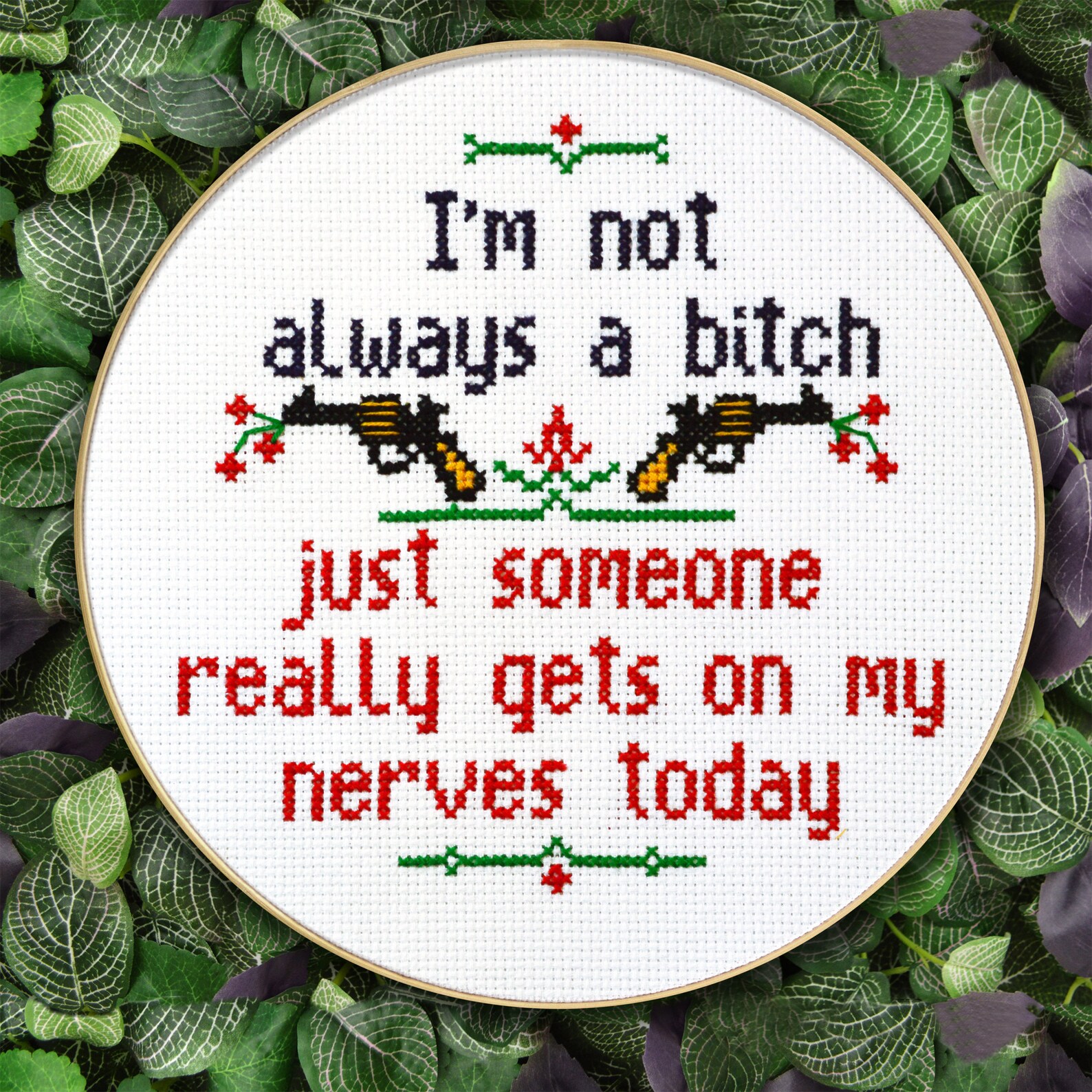 Snarky Cross Stitch Pattern Funny Quote Embroidery Design for - Etsy