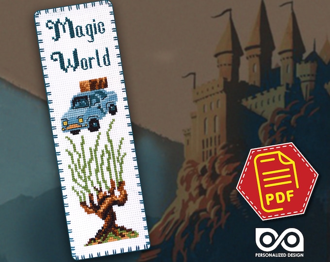 The Castle and the Owl Cross Stitch Pattern, Magic Embroidery Design ...