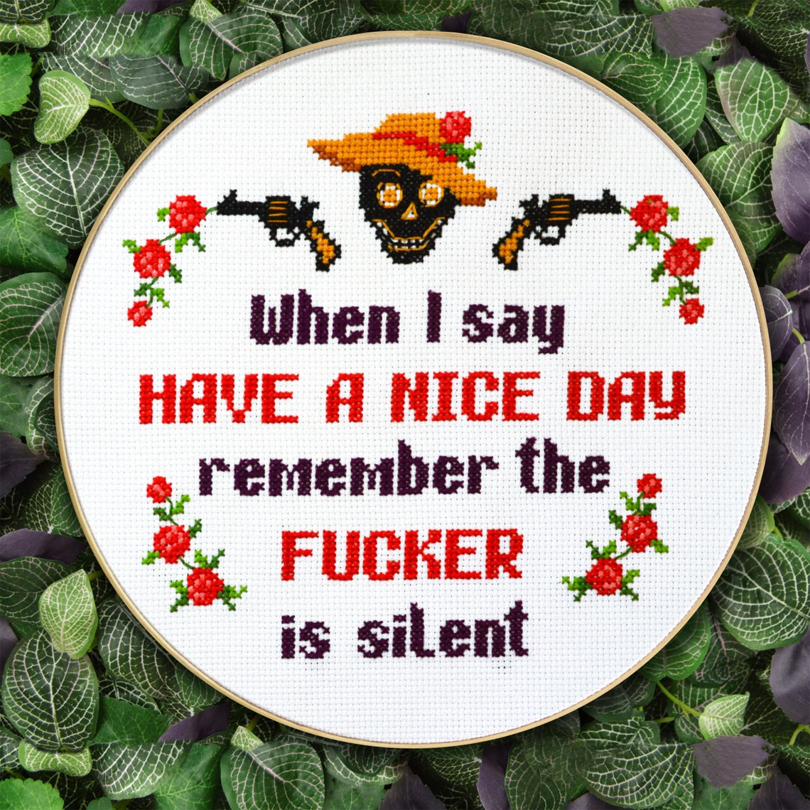 Rude Quote Cross Stitch Pattern, Download Embroidery Design in PDF ...