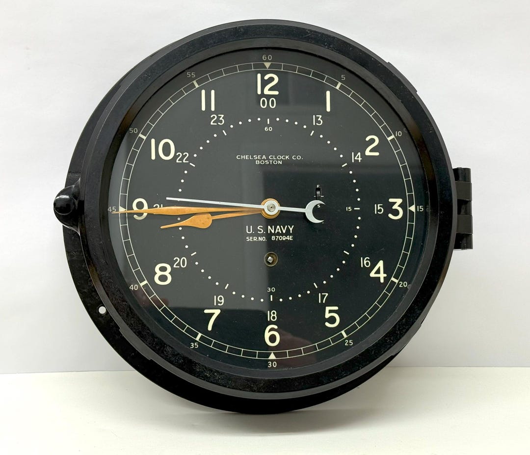 Chelsea US Navy WWII 8.5 Inch Marine Mechanical Clock - Etsy