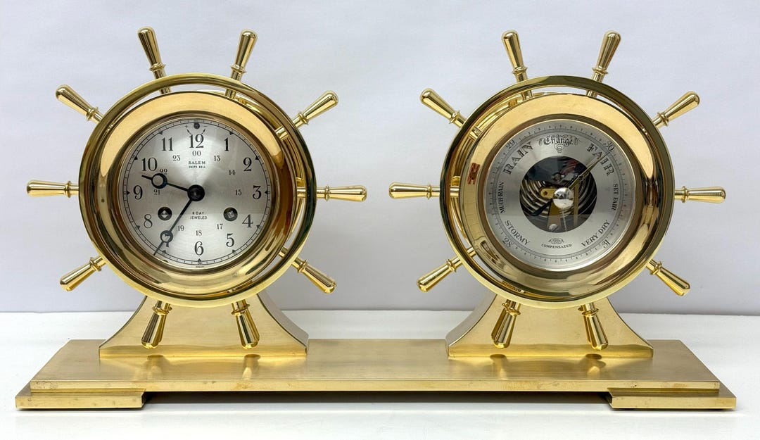 Salem Clock Co. Constellation Clock & Barometer, Rare - Etsy